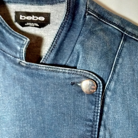 bebe | Jackets & Coats | Bebe Denim Band Jacket | Poshmark